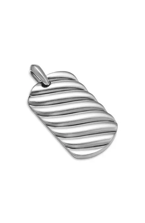 David Yurman Sculpted Cable Tag Pendant