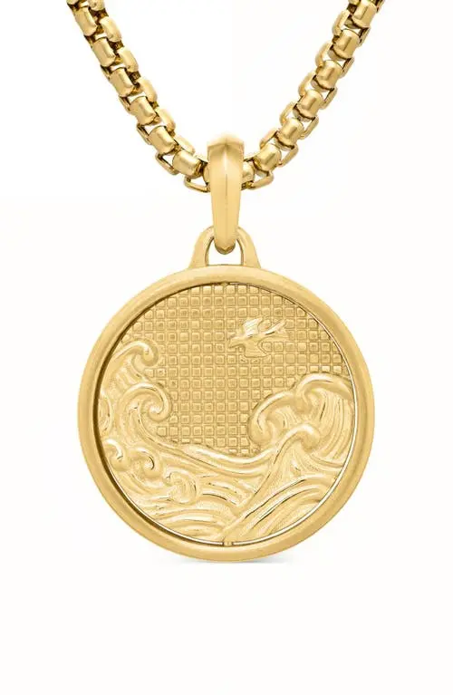 David Yurman Water & Fire Amulet - 18k Yellow Gold