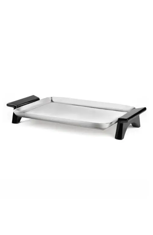 NAMBE Circa Rectangular Footed Tray - Silver