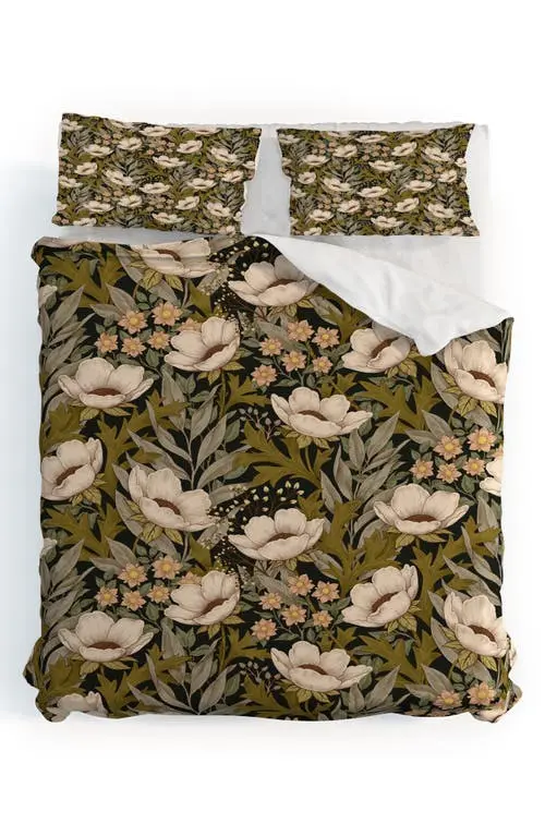 DENY DESIGNS Floral Meadow Spring Duvet Cover & Shams Set - Green