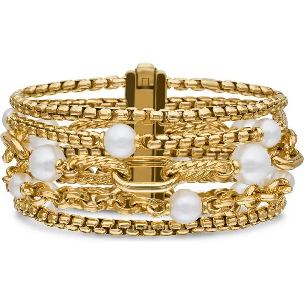 David Yurman Dy Madison® Pearl Bracelet - 18k Yellow Gold
