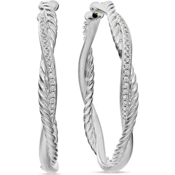 David Yurman Petite Infinity Hoop Earrings - Sterling Silver