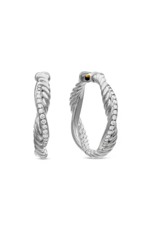 David Yurman Petite Infinity Hoop Earrings - Sterling Silver