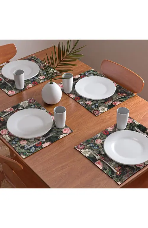 DENY DESIGNS Dark Garden Burcu Korkmazyürek Cotton Placemats