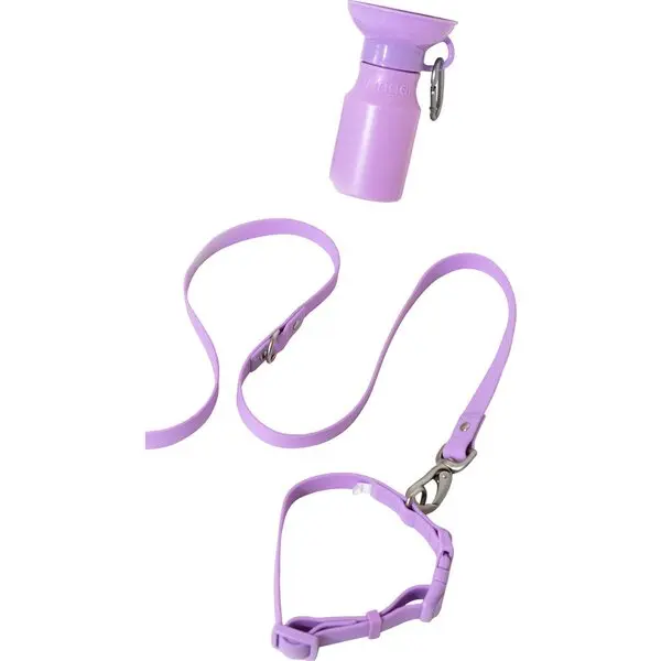 SPRINGER Dog Leash & 15 Oz. Water Bottle Set - Lilac