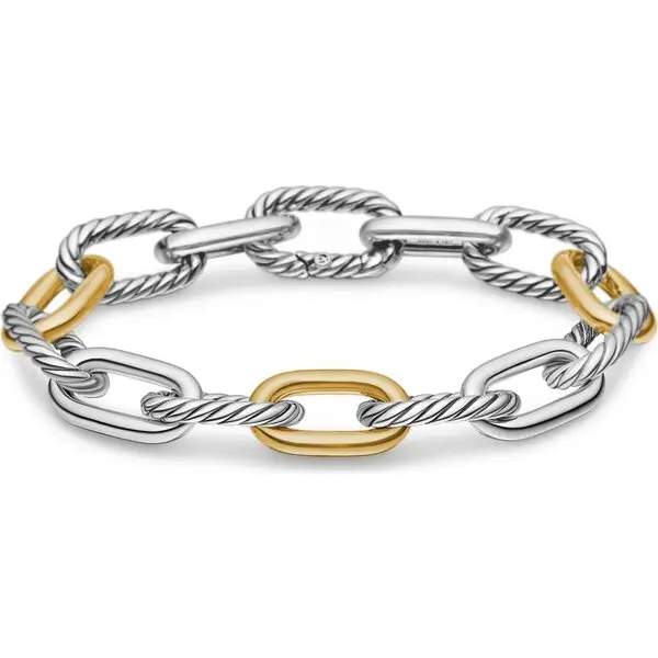 David Yurman Dy Madison® Chain Bracelet - Sterling Silver With 18k Gold