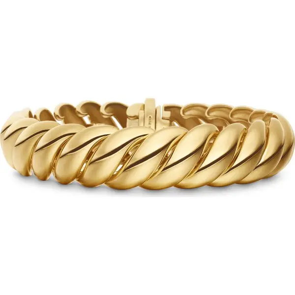 David Yurman Sculpted Cable Bracelet - 18k Yellow Gold