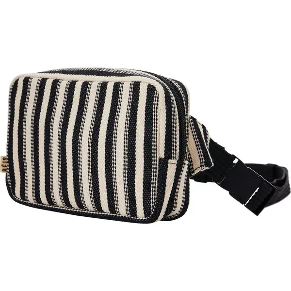 BEIS The Striped Belt Bag - Black