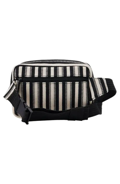 BEIS The Striped Belt Bag - Black