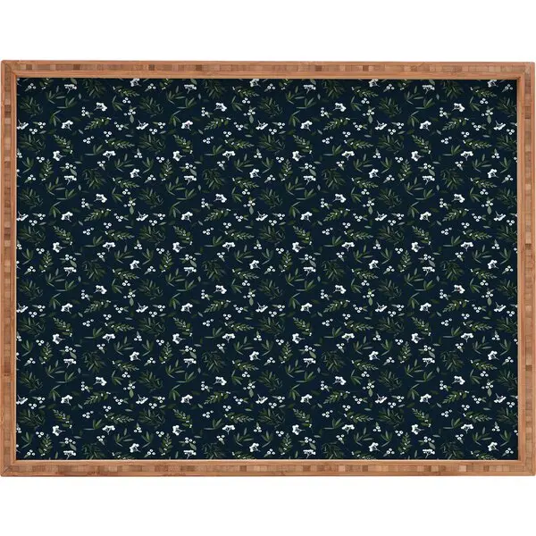 DENY DESIGNS Nordic Wood Tray - Blue
