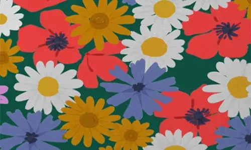 DENY DESIGNS Meadow Wildflowers Accent Pillow - Green