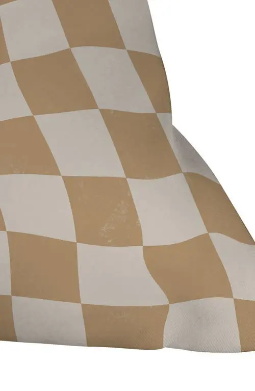 DENY DESIGNS Warped Checkerboard Accent Pillow