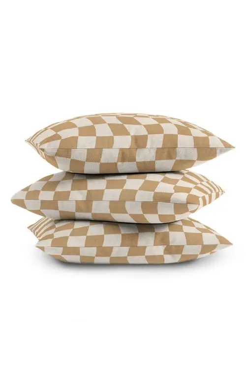 DENY DESIGNS Warped Checkerboard Accent Pillow
