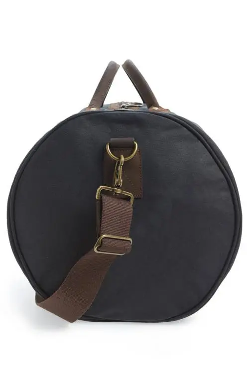 Barbour Waxed Canvas Duffle Bag - Navy