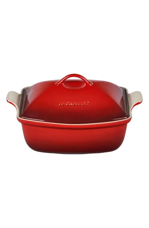LE CREUSET Heritage Stoneware Deep Covered Baker - Cerise