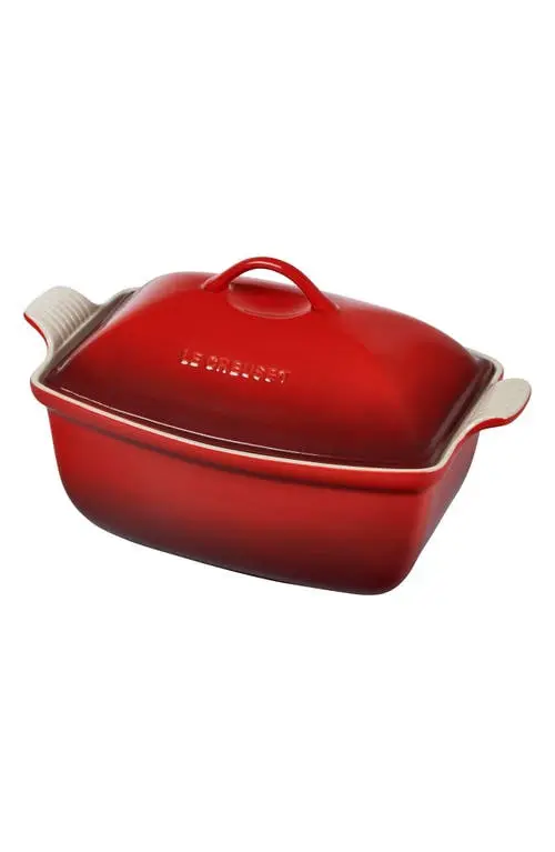 LE CREUSET Heritage Stoneware Deep Covered Baker - Cerise