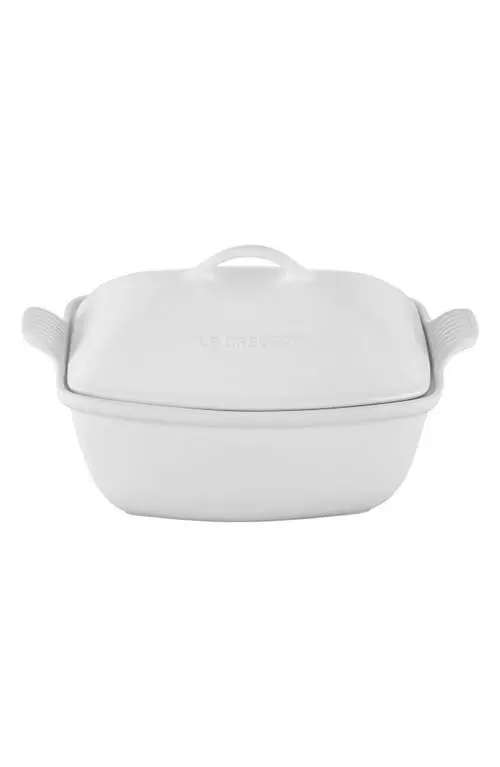 LE CREUSET Heritage Stoneware Deep Covered Baker - White