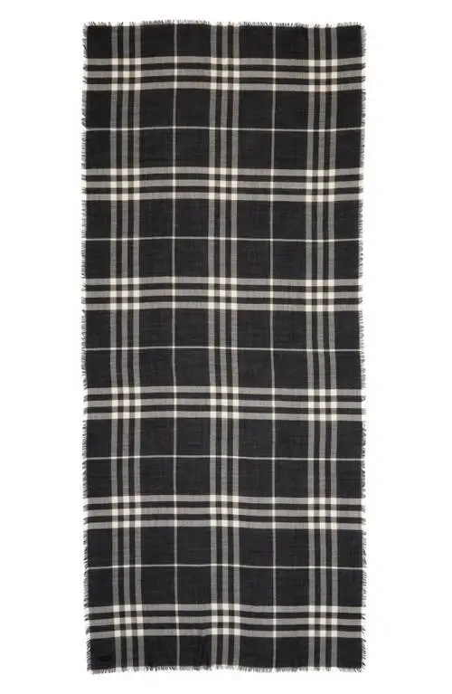 Burberry Giant Check Wool Scarf - Black/ Calico Ip Chk