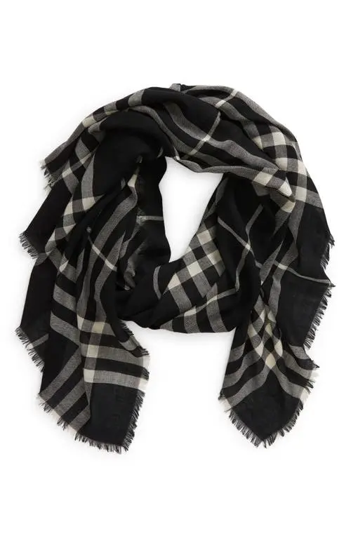 Burberry Giant Check Wool Scarf - Black/ Calico Ip Chk