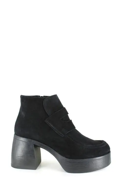 CANDIE'S Bertina Platform Bootie - Black Suede