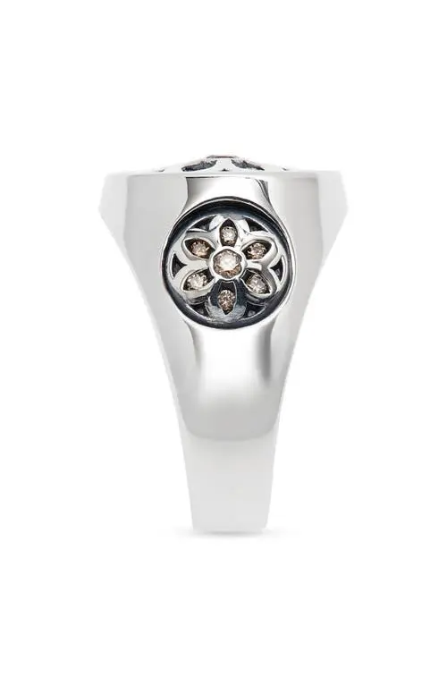 Good Art Hlywd Sterling Diamond Club Ring