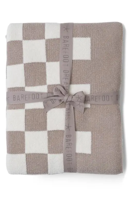 Barefoot Dreams Cozychic™ Checkered Cotton Blend Throw Blanket - Fauna/ Cream