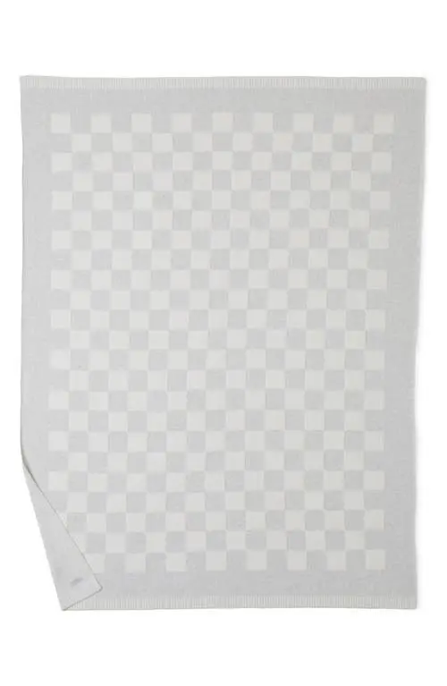 Barefoot Dreams Cozychic™ Checkered Cotton Blend Throw Blanket - Gray-cream