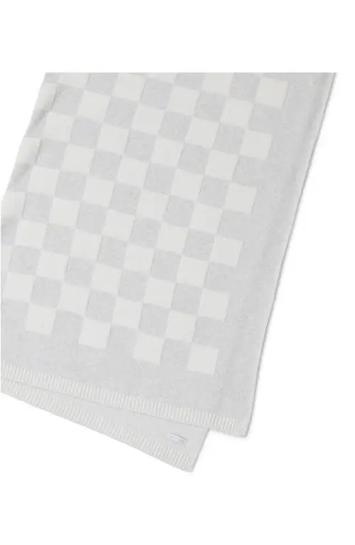 Barefoot Dreams Cozychic™ Checkered Cotton Blend Throw Blanket - Gray-cream