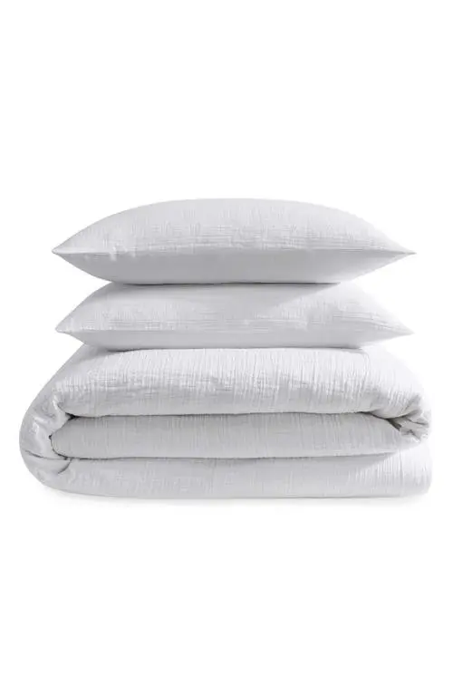 Calvin Klein Jacquard Cotton Duvet & Shams Set - White