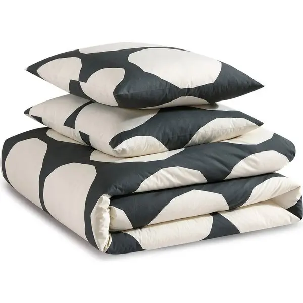 Marimekko Kivet Duvet Cover & Shams Set - Charcoal Grey