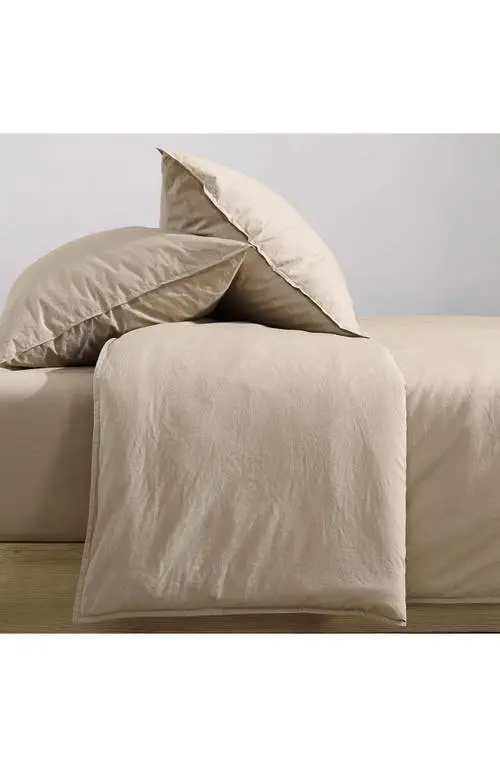 Calvin Klein Washed Percale Duvet & Shams Set - Brown