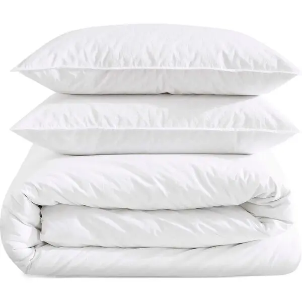 Calvin Klein Washed Percale Duvet & Shams Set - White