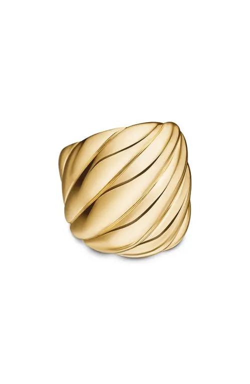 David Yurman Sculpted Cable Ring - 18k Yellow Gold