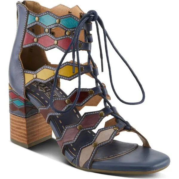 SPRING STEP SHOES Artdeco Strappy Sandal - Navy Multi