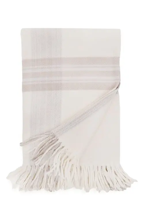 POM POM AT HOME Geneva Throw Blanket - Ivory/ Taupe
