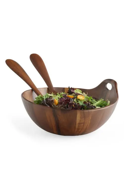 NAMBE Portables Wood Salad Bowl Set - Brown