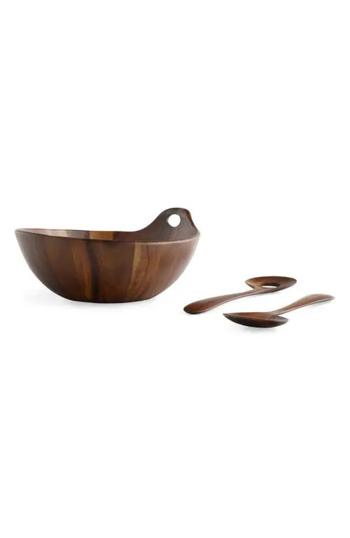 NAMBE Portables Wood Salad Bowl Set - Brown