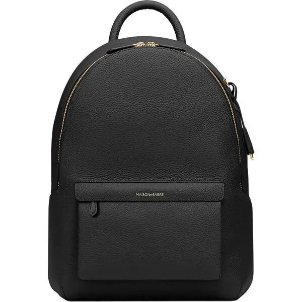MAISON DE SABRE Leather Backpack - Black Caviar