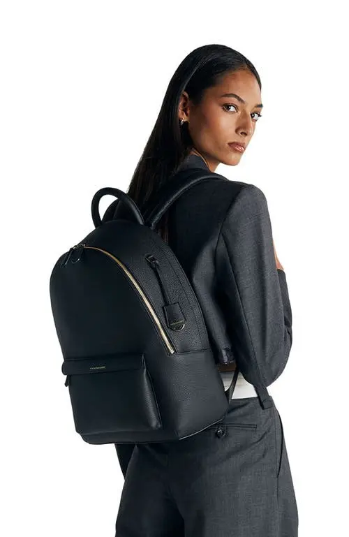 MAISON DE SABRE Leather Backpack - Black Caviar