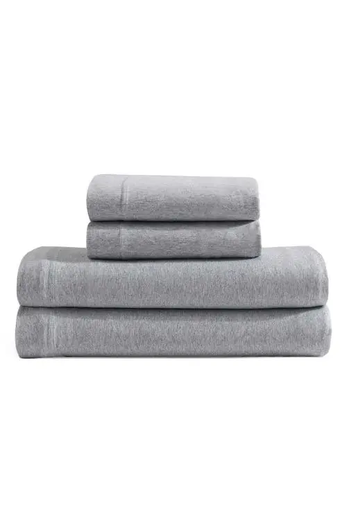 Calvin Klein Mélange Cotton Blend Jersey Sheet Set - Blue