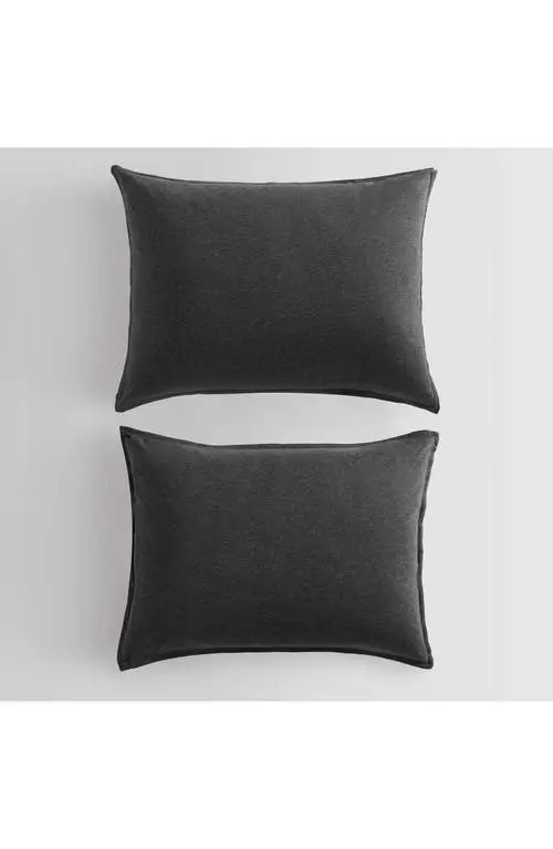 Calvin Klein Mélange Cotton Blend Jersey Duvet & Shams Set - Grey