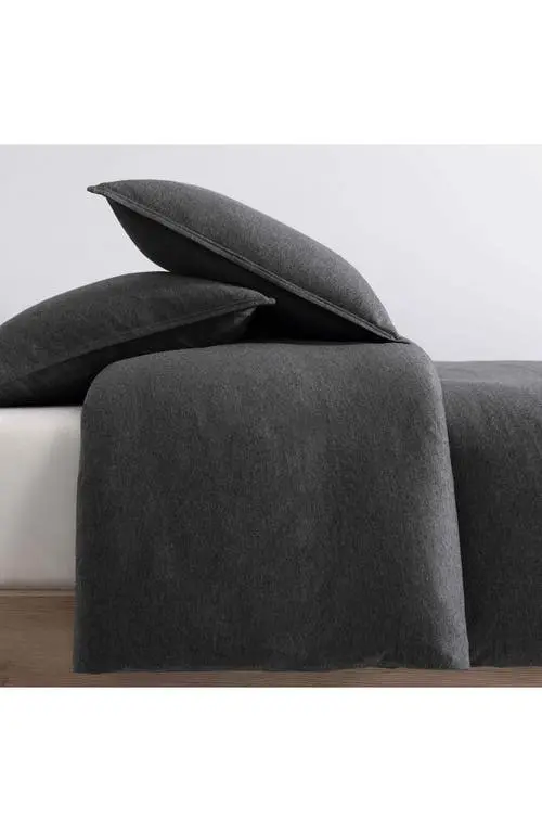 Calvin Klein Mélange Cotton Blend Jersey Duvet & Shams Set - Grey