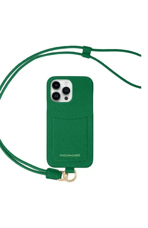 MAISON DE SABRE Sling Phone Case - Emerald Green