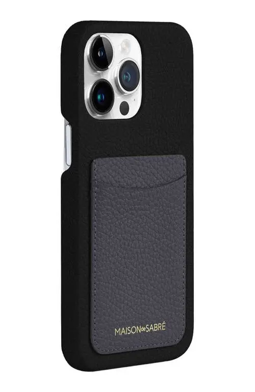MAISON DE SABRE Card Phone Case - Graphite Caviar