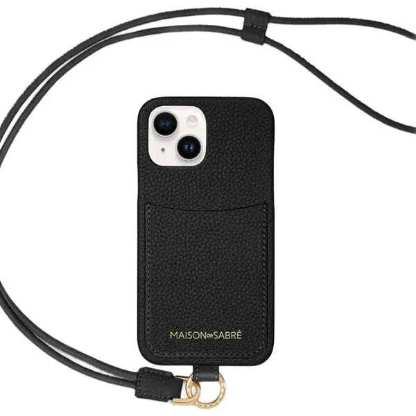 MAISON DE SABRE Sling Phone Case - Black Caviar