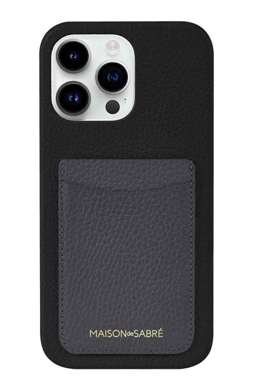 MAISON DE SABRE Card Phone Case - Graphite Caviar