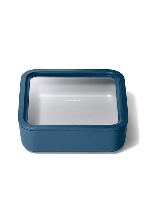 CARAWAY 10-cup Glass Food Storage Container - Navy