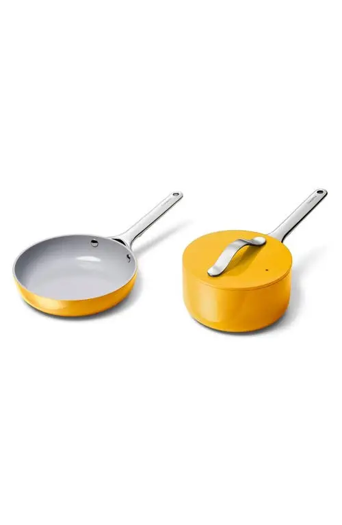 CARAWAY Nonstick Ceramic Mini Fry Pan & Sauce Pan Set - Marigold