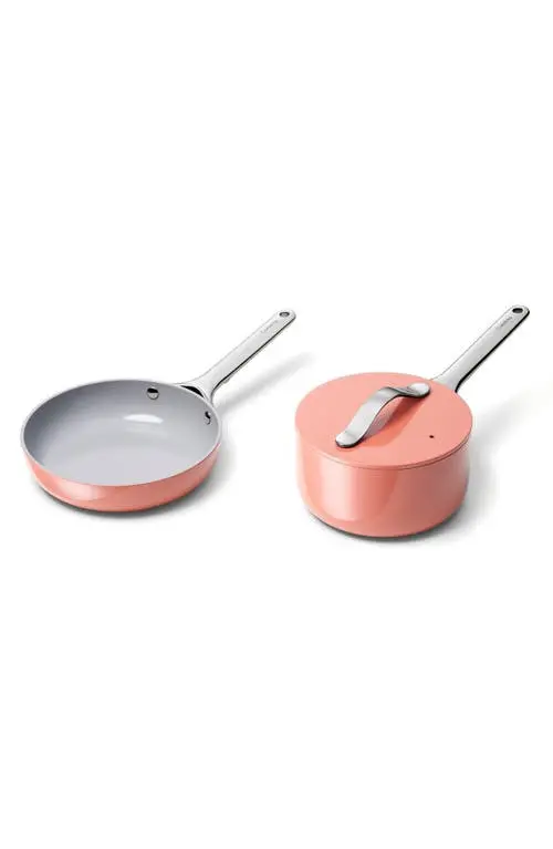 CARAWAY Nonstick Ceramic Mini Fry Pan & Sauce Pan Set - Perracotta