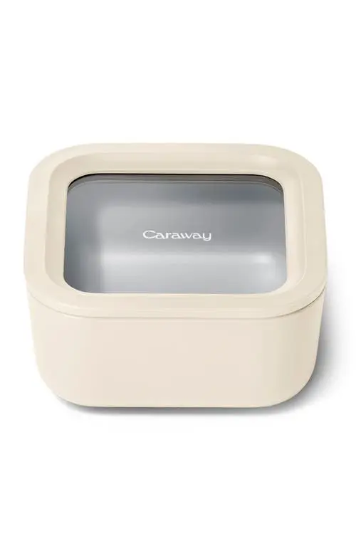 CARAWAY 4.4-cup Glass Food Storage Container - Cream